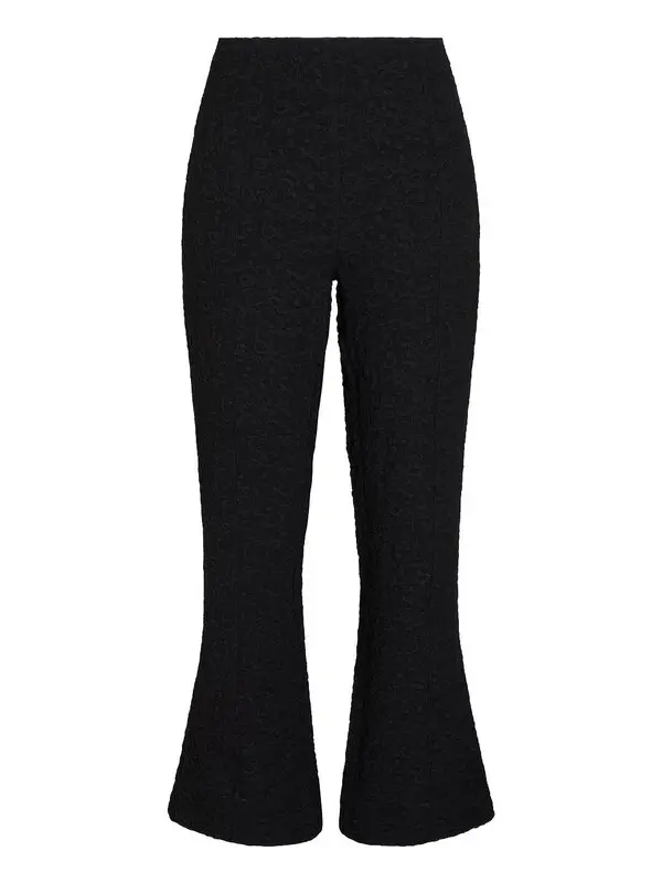 GANNI Jacquard Bootcut Pants - Black