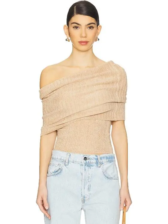 LOVERS AND FRIENDS Gerda Off The Shoulder Top - Beige