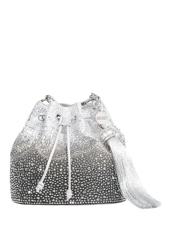 Judith Leiber Piper Gradient Crystal Bucket Bag - Silver