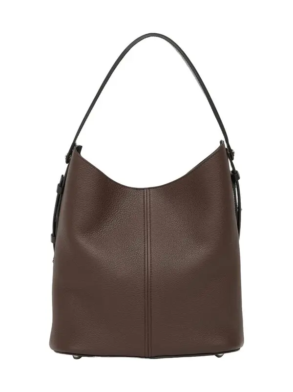 MAISON MARGIELA Dress-age Leather Hobo Bag - Walnut/black