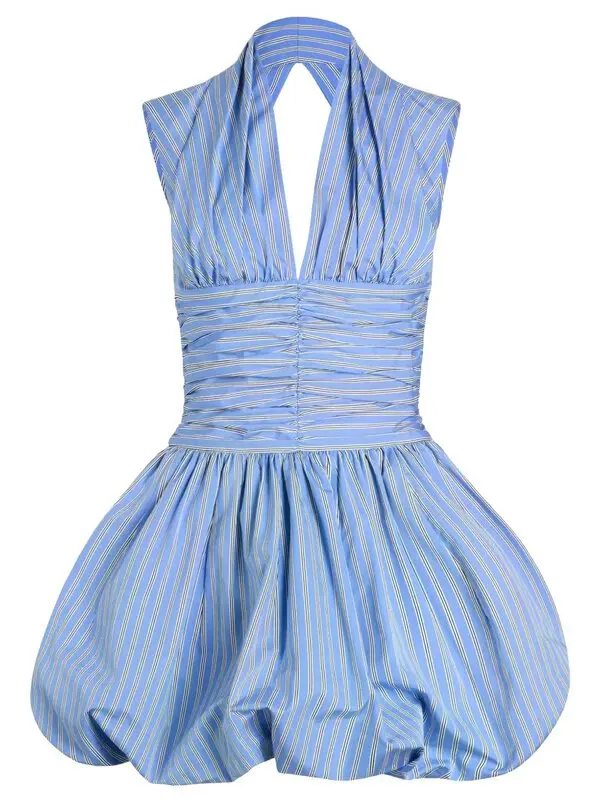 Patou Striped Mini Dress - Blue