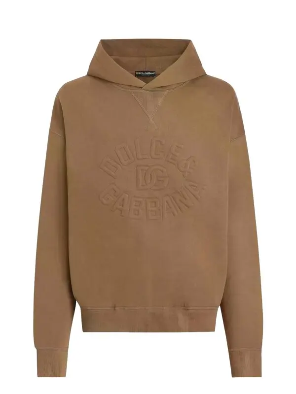 Dolce & Gabbana Embossed Hoodie - Brown