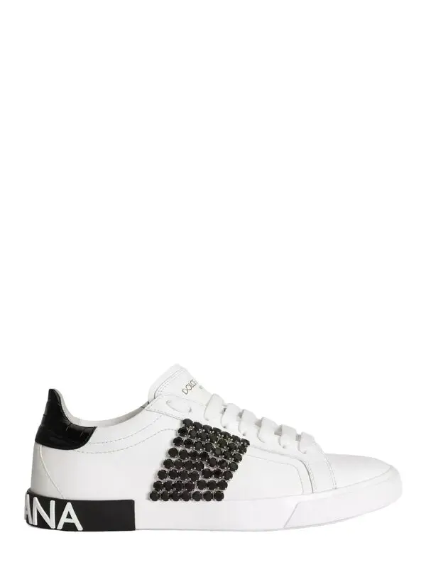 Dolce & Gabbana Rhinestone-embellished Sneakers - White