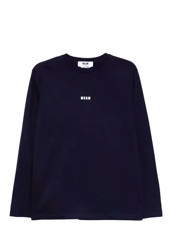 MSGM Logo-print T-shirt - Purple