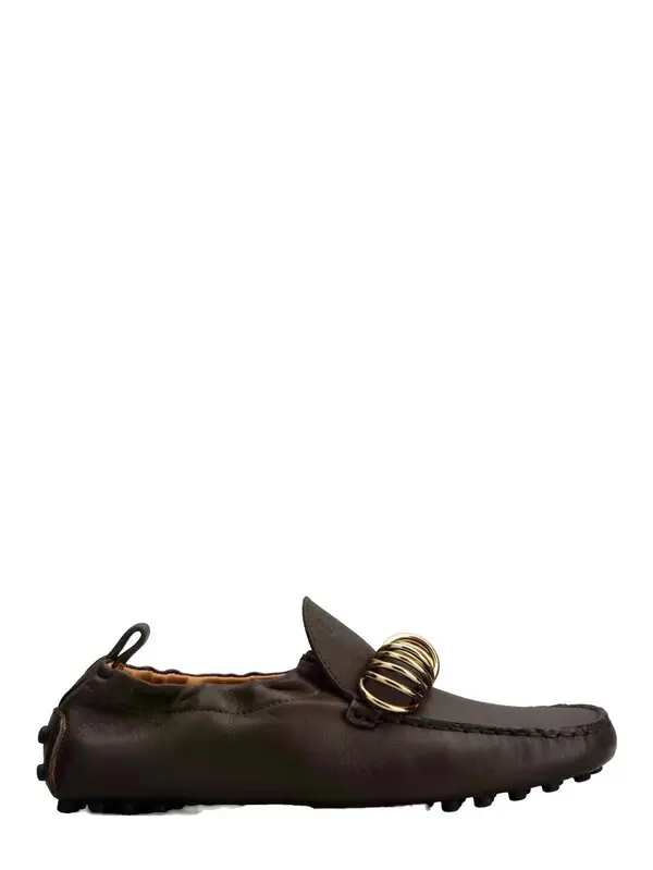 TOD'S Ring-embellished Loafers - Brown