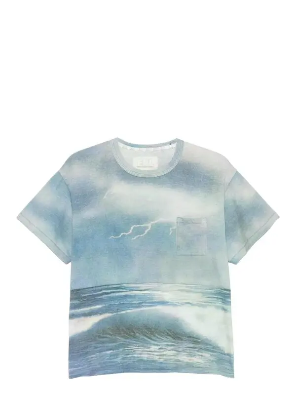 ERL Landscape-print T-shirt - Blue