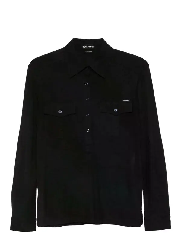 TOM FORD Fine-knit Shirt - Black
