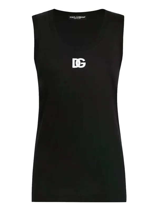 Dolce & Gabbana Dg Logo Tank Top - Black