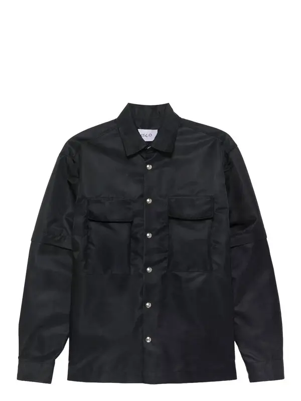 D4.0 Detachable-sleeves Shirt Jacket - Blue