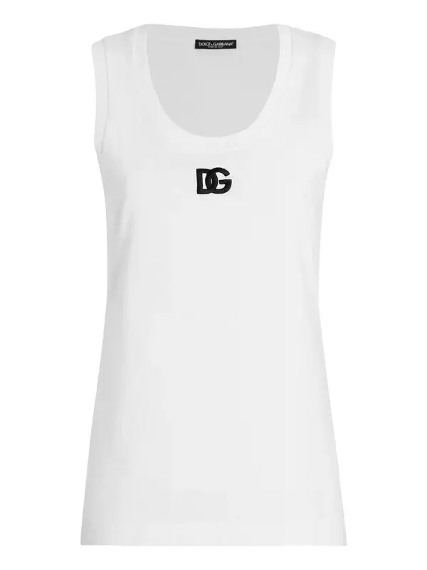 Dolce & Gabbana Logo Tank Top - White