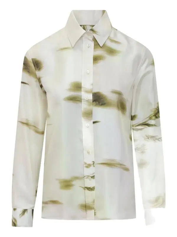 FERRAGAMO Blossom-print Shirt - White