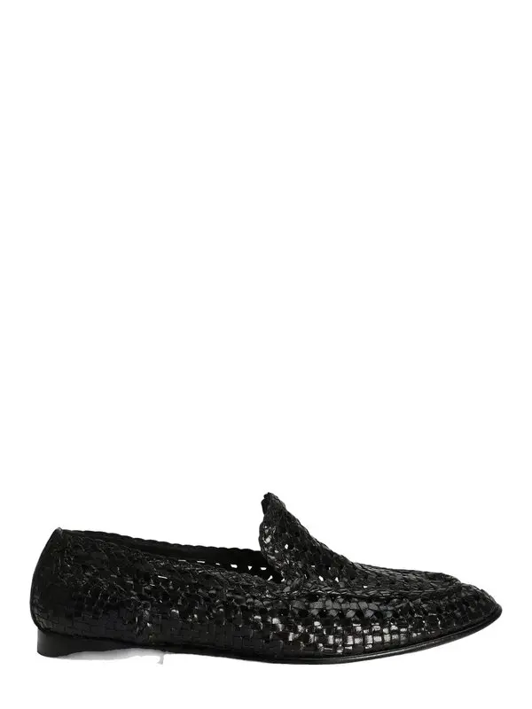 Dolce & Gabbana Leather Slippers - Black