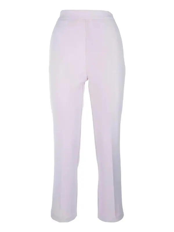 Elisabetta Franchi Logo-plaque Crepe Trousers - Pink