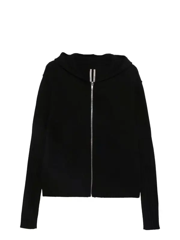 Rick Owens Zipped Hoodie - Black