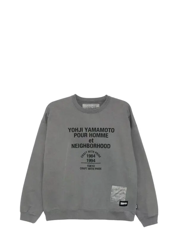 Yohji Yamamoto X Neighborhood Printed Long-sleeves Sweatshirt - Grey