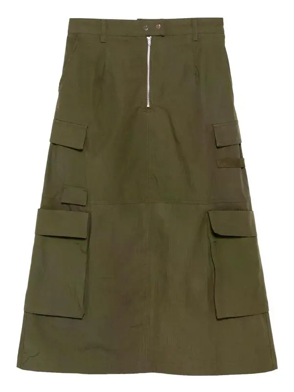 TOUT A COUP Cargo-pocket Skirt - Green