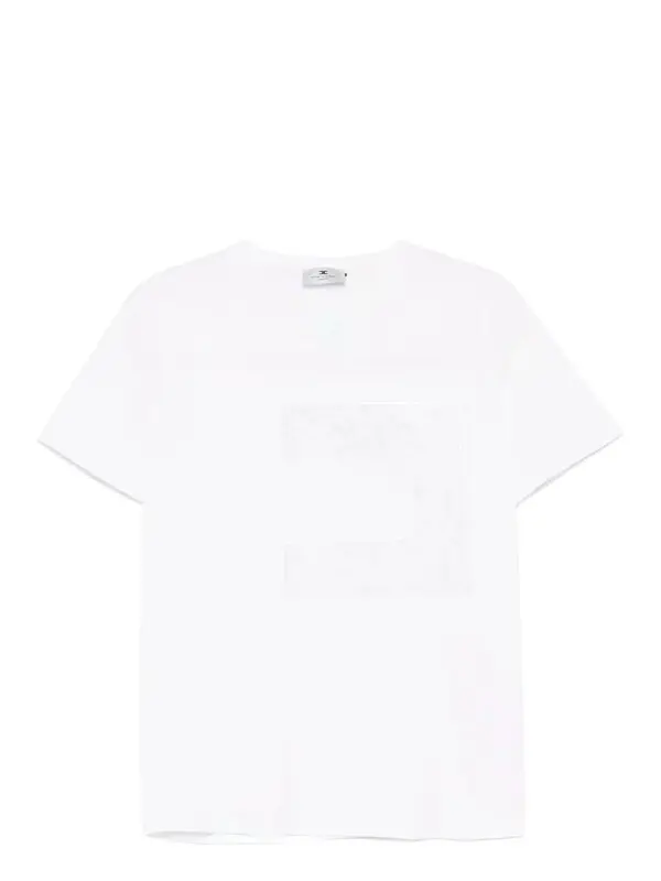 Elisabetta Franchi Voile-logo Jersey T-shirt - White