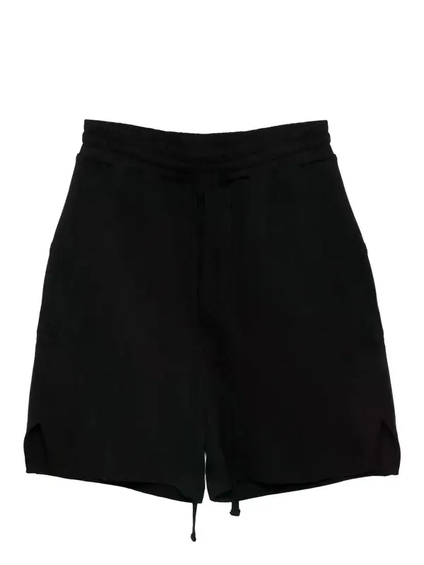 THOM KROM Waffle-effect Track Shorts - Black