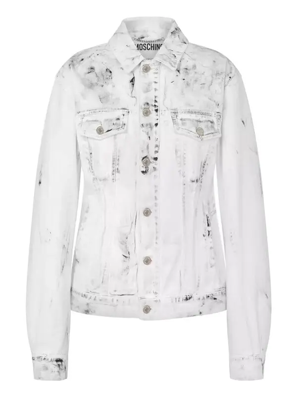 Moschino Denim Trucker Jacket - White
