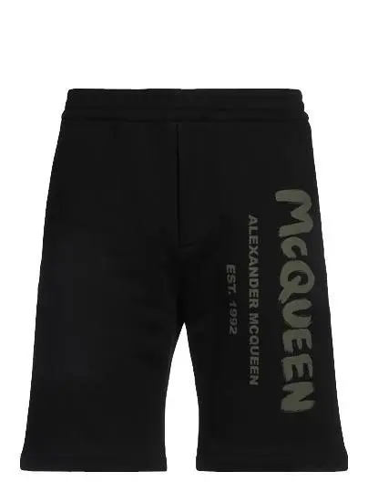 Alexander McQueen Cotton Athletic Shorts - Black