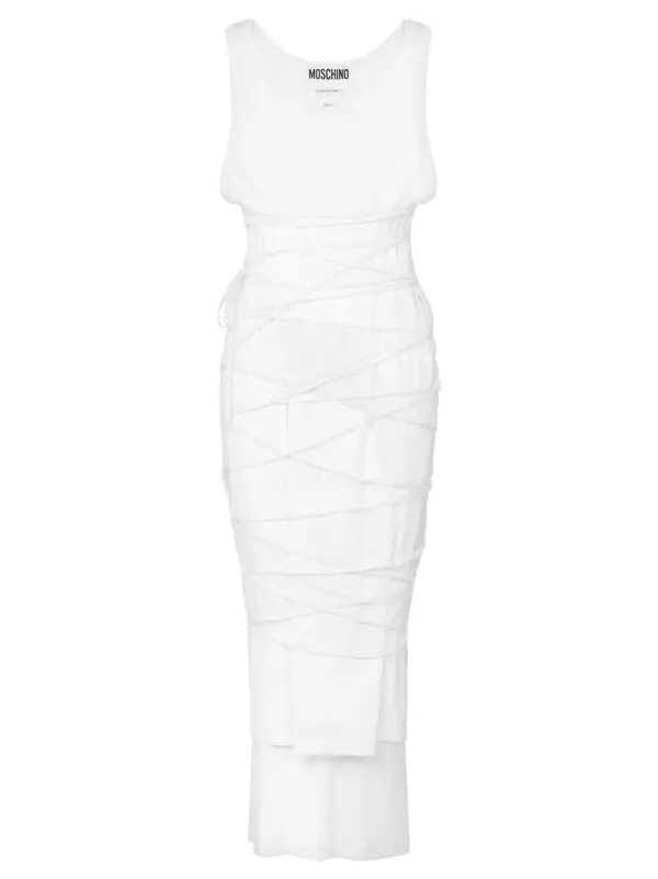 Moschino Tied Midi Dress - White