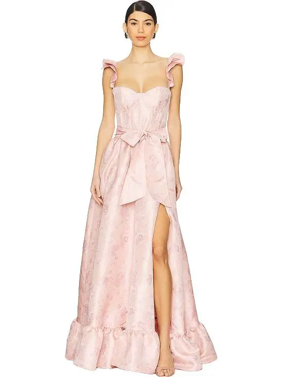 V. CHAPMAN Veronica Gown - Light Pink Windsor Brocade