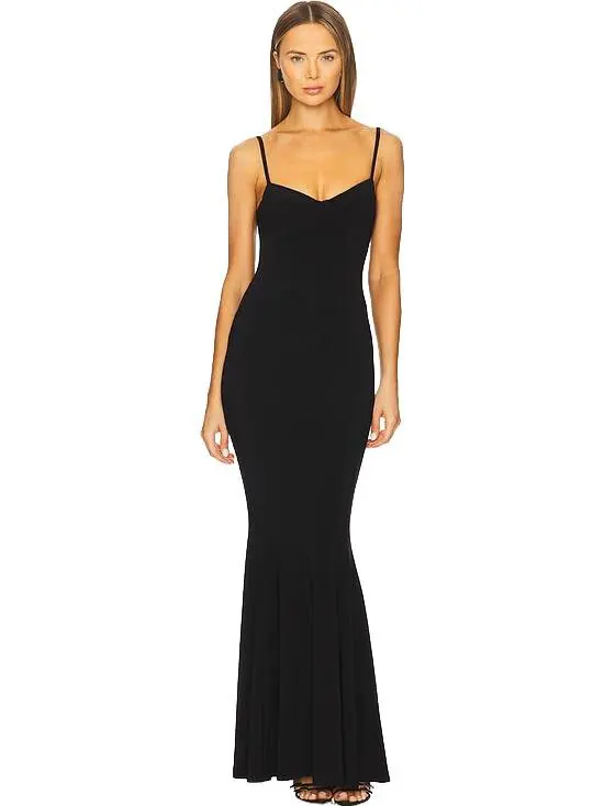 Norma Kamali Underwire Fishtail Gown - Black