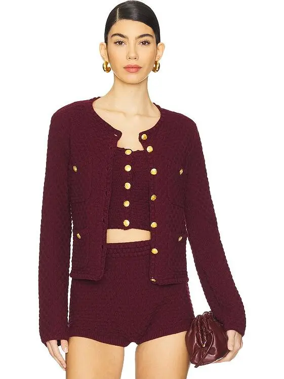 Majorelle Evaline Cardigan - Oxblood