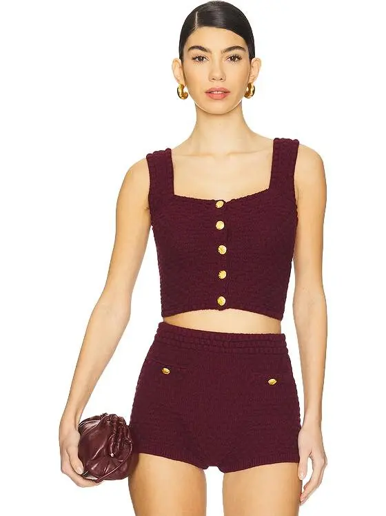 Majorelle Evaline Top - Oxblood