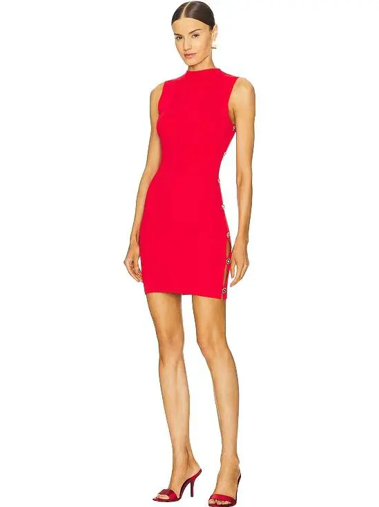 MUMA WORLD Knit Mini Dress - Cherry Red