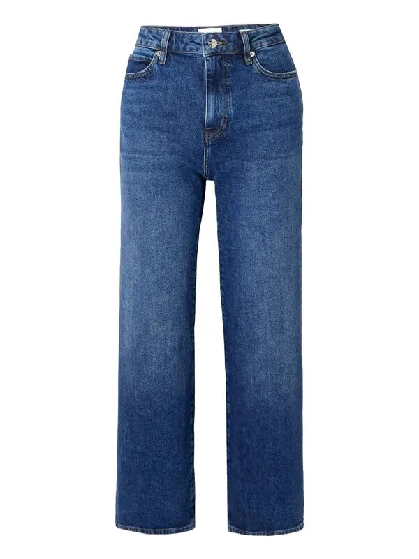 FRAME The Wide High-rise Jeans - Blue