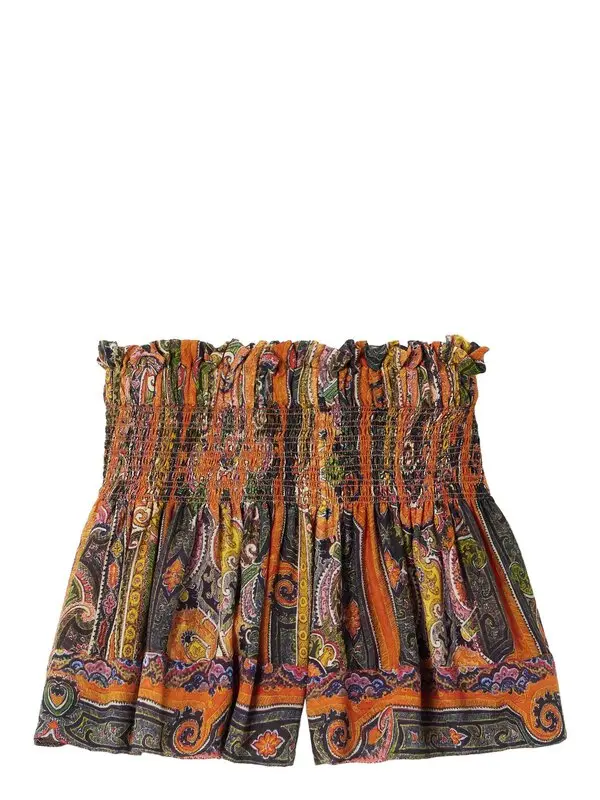 Isabel Marant Dova Paisley-print Mini Skirt - Orange