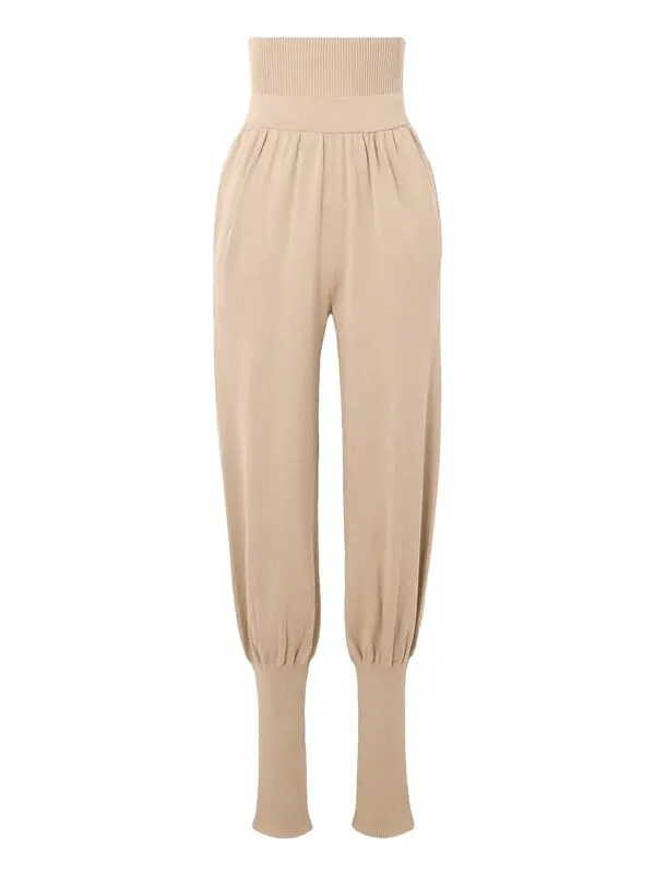 Altuzarra Xander Mulberry Silk And Cotton-blend Tapered Pants - Neutrals