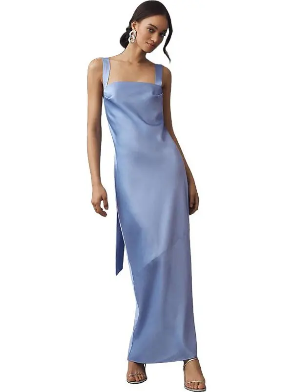 Significant Other Anabell Cowl-neck Maxi Dress - Sky