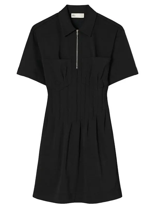 Tory Burch Zip-front Viscose Dress - Black