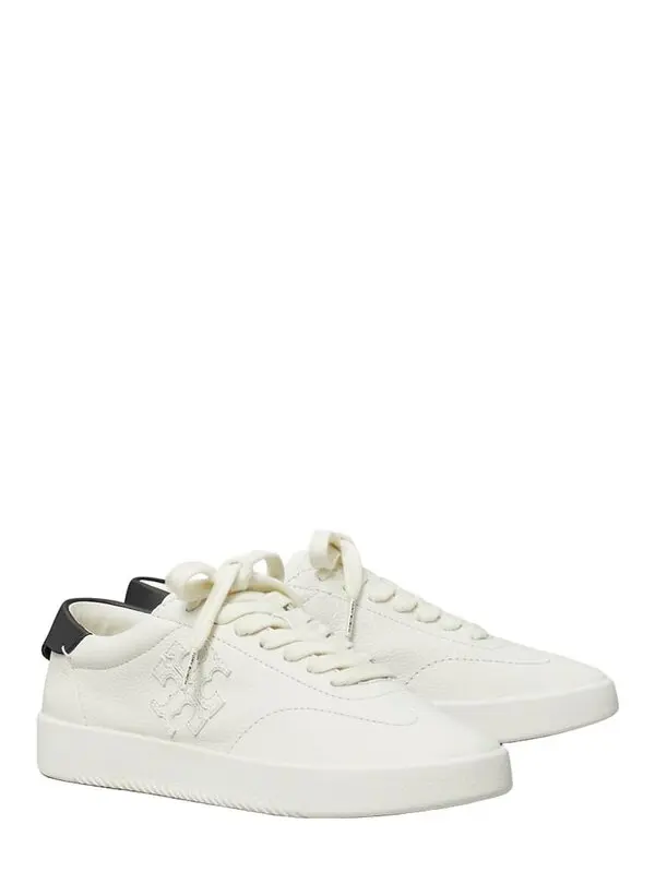 Tory Burch Phoenix Leather Sneakers - Cream/perfect Black