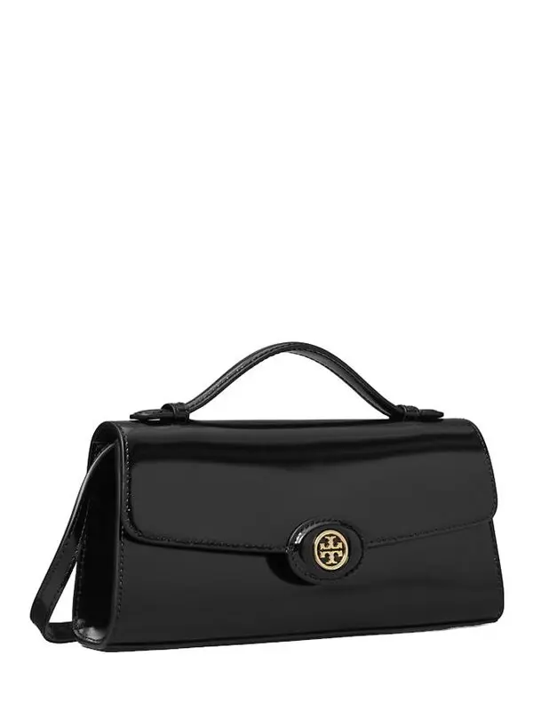 Tory Burch Mini Robinson Spazzolato Crossbody - Black