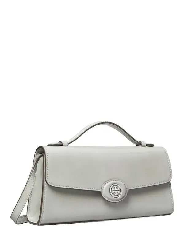 Tory Burch Mini Robinson Spazzolato Crossbody - Light Granite