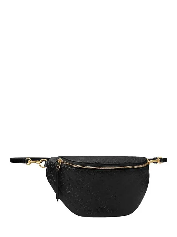 Tory Burch T Monogram Leather Belt Bag - Black