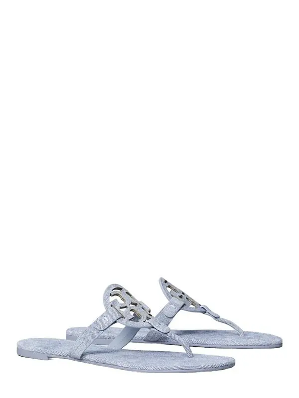 Tory Burch Miller Printed Suede Sandal - Blue Cloud