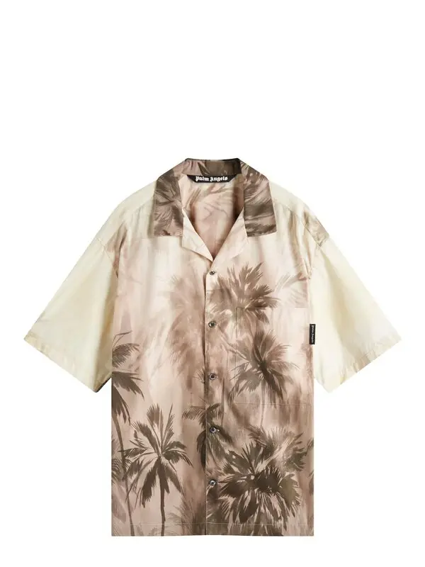 Palm Angels Sunset Palms Vacation Shirt - Black