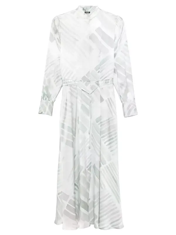 Kiton Abstract-print Maxi Dress - Grey