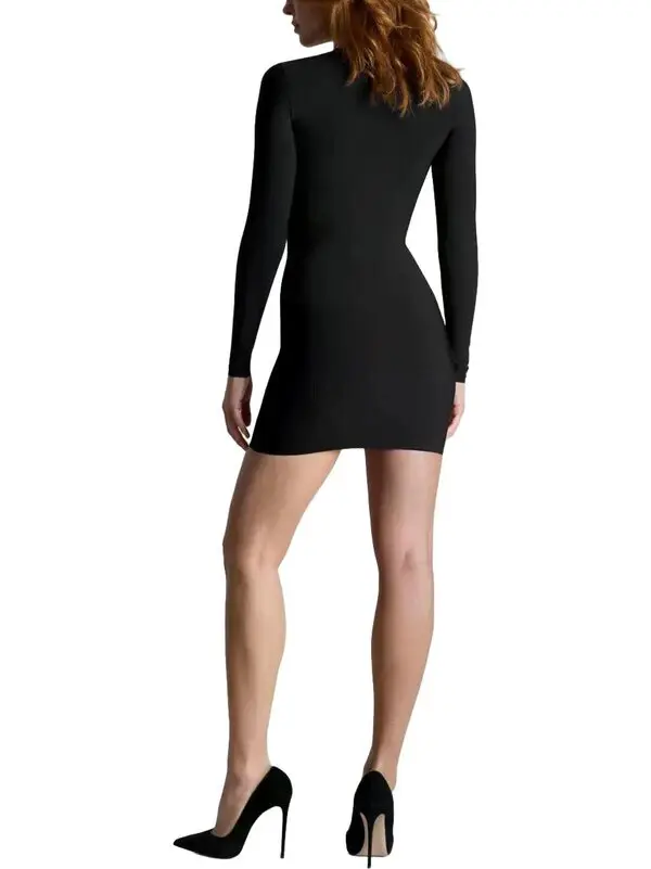 MAISON CLOSE Nuit Fauve Long-sleeve Mini Dress - Black