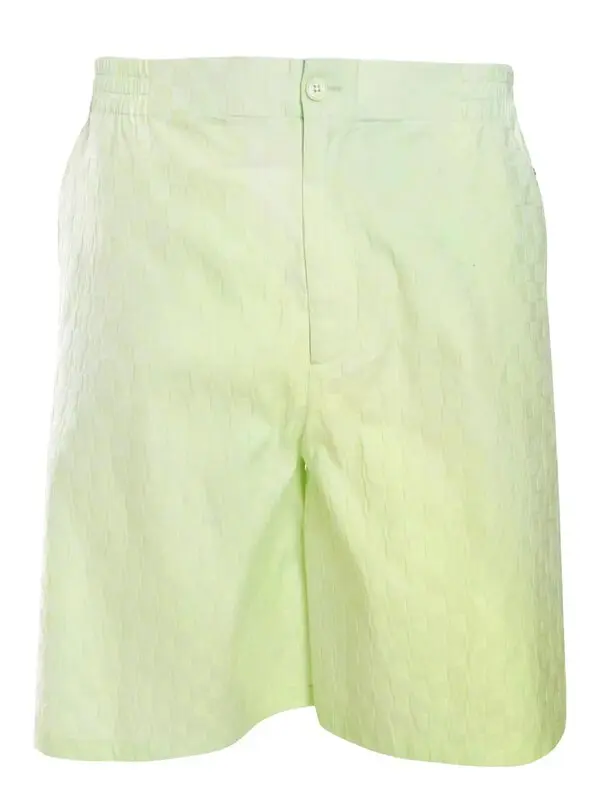 Off-White Damier Shorts - Green