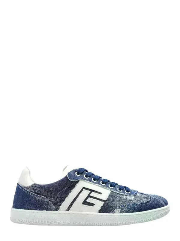 Balmain Swan Low Top Sneakers - Blue