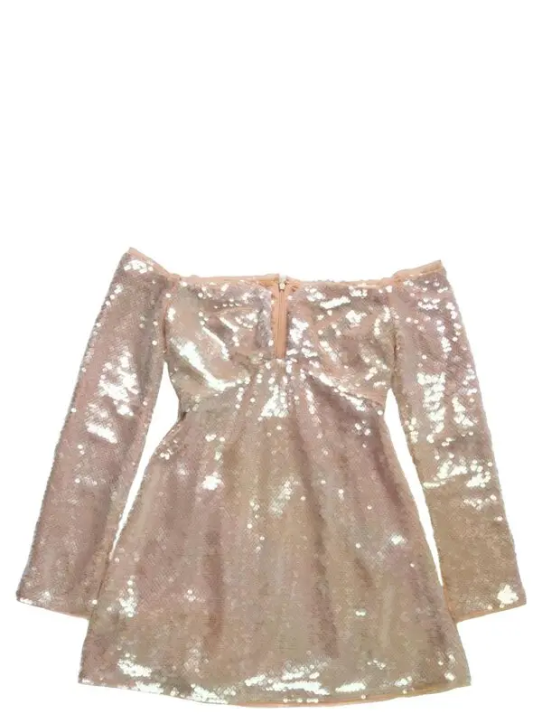SELF-PORTRAIT Sequin Mini Dress - Neutrals