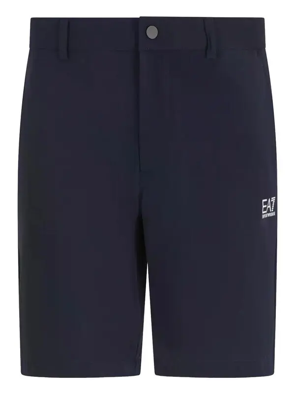 Emporio Armani Logo-print Bermuda Shorts - Blue