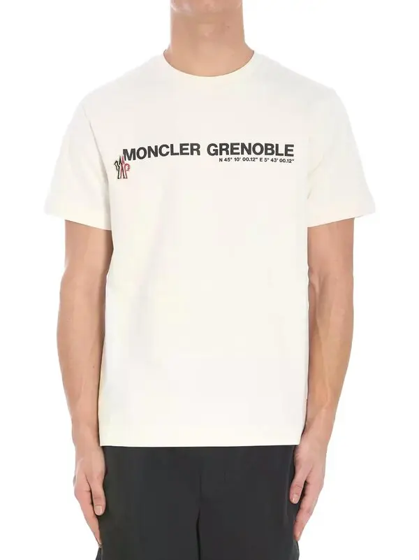 Moncler Logo-print T-shirt - Neutrals