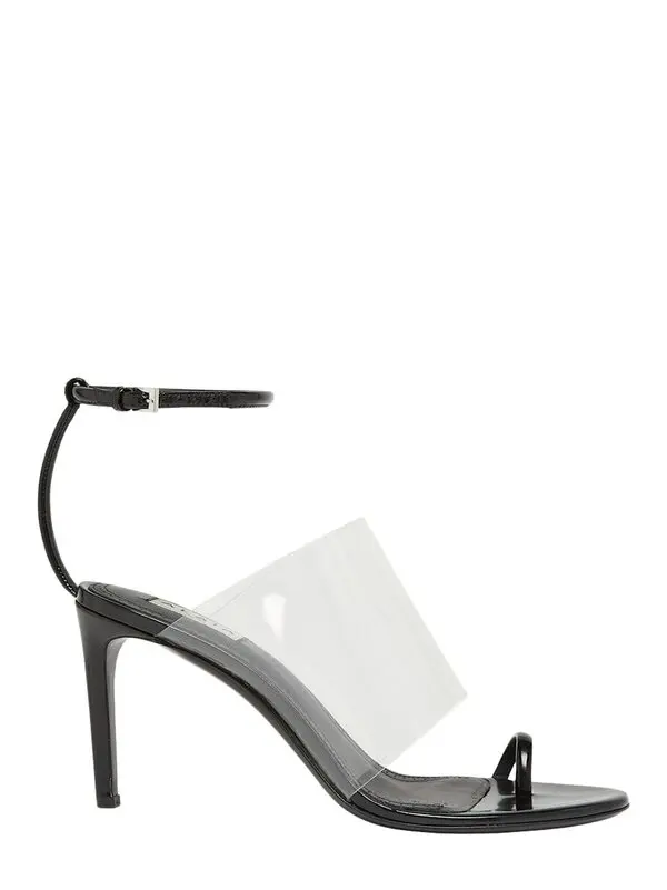 Alaïa Asymmetric Patent Leather Sandals - Noir