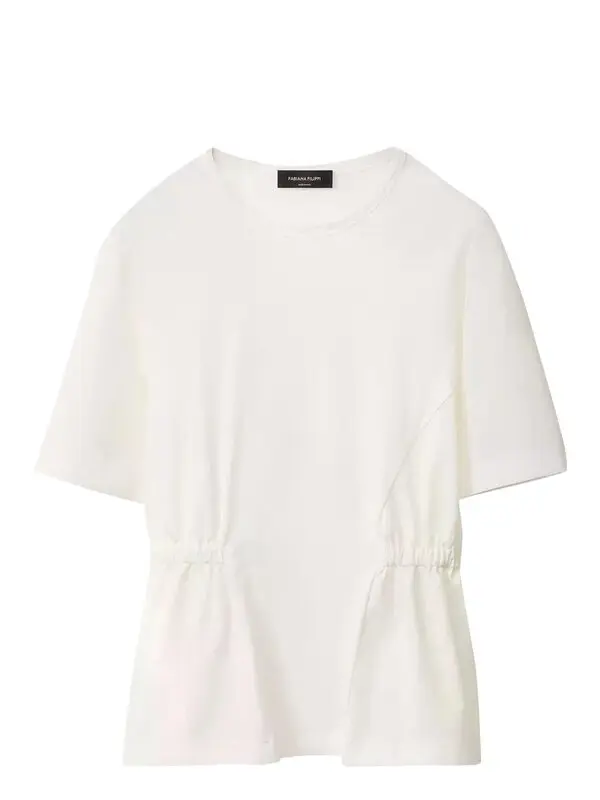 Fabiana Filippi Elasticated-bands T-shirt - White